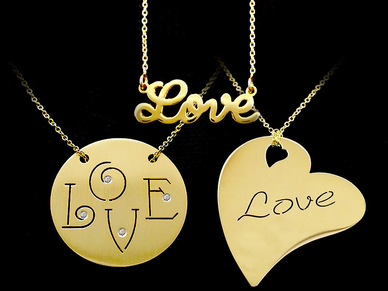 Hearts & Love Pendants - Monograms NYC