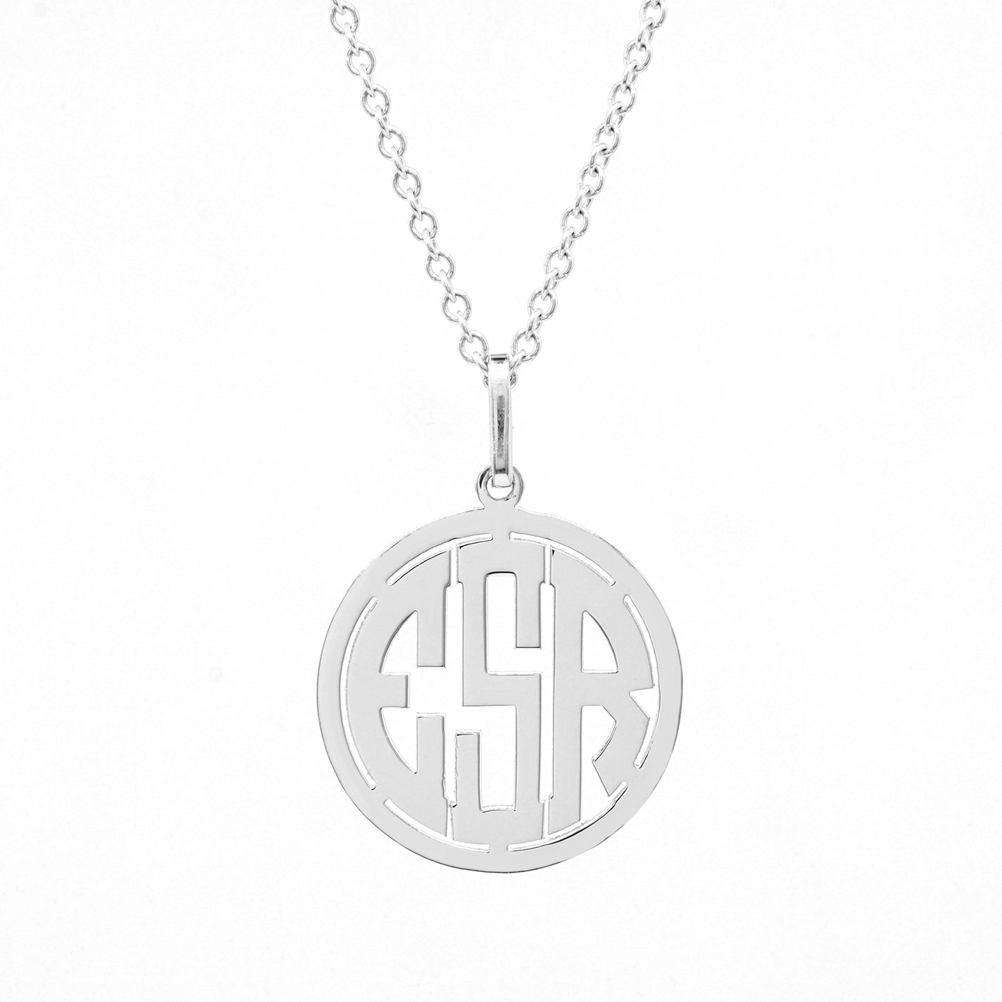 Personalized 14kt. Gold Monogram Disc Pendant - Monograms NYC
